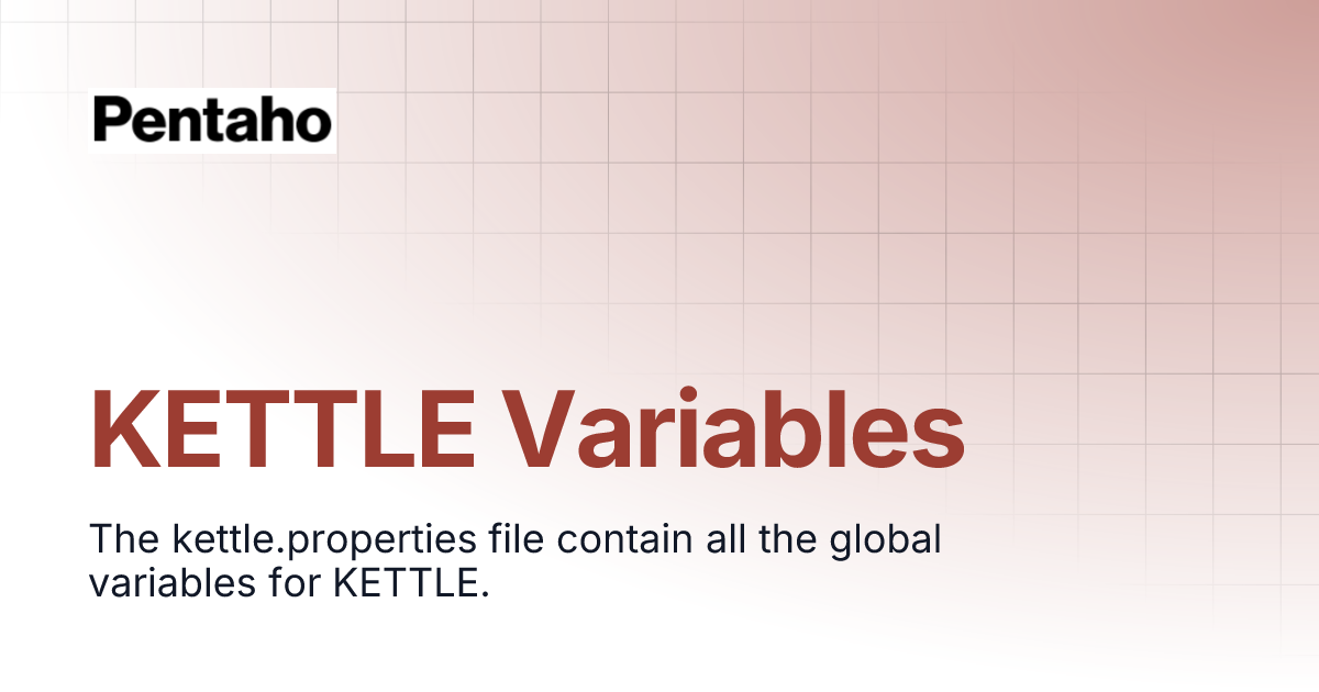 KETTLE Variables | Pentaho Academy