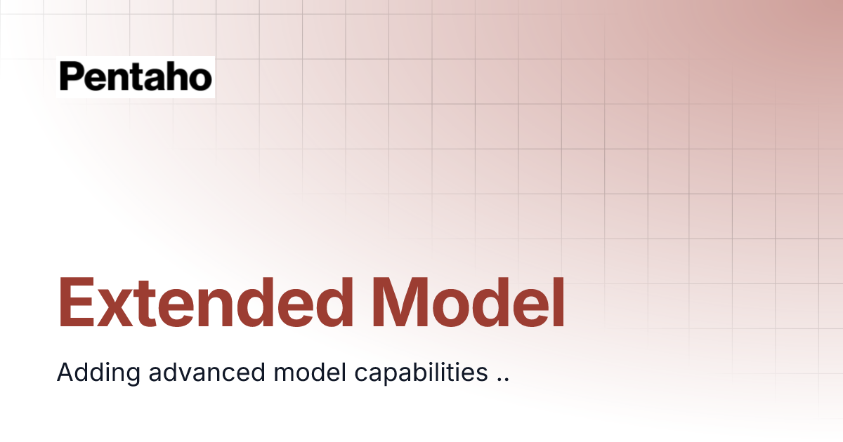 Extended Model | Pentaho Academy